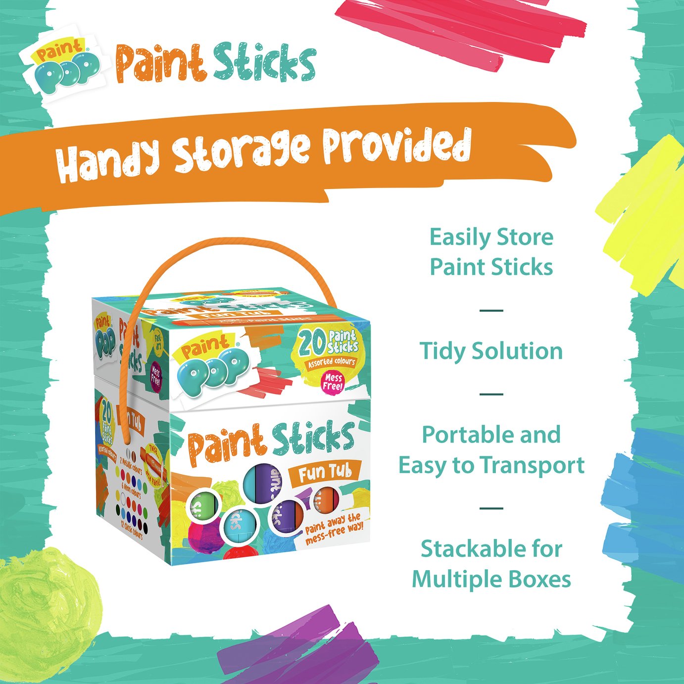 Paint Pop Paint Sticks 20 Pieces Fun Tub review | 9.5 / 10