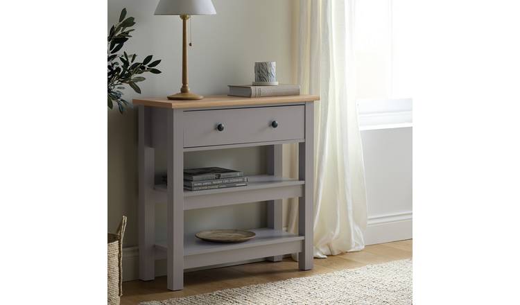 Buy Argos Home Winchester 1 Drawer Console Table - Grey | Console ...