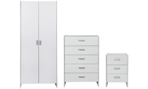 Buy Capella 3 Piece Wardrobe Set White Online Honduras Ubuy
