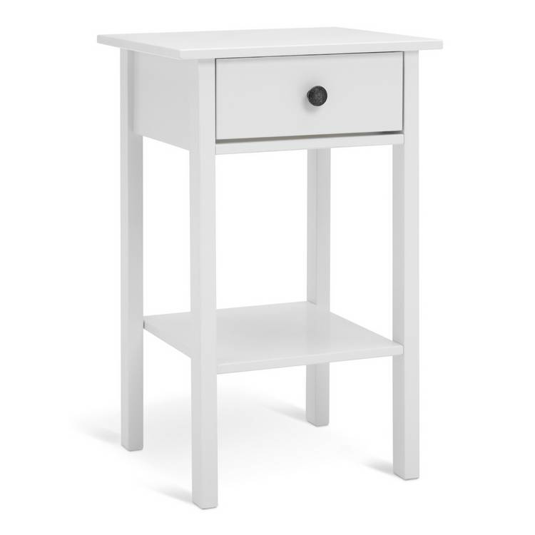 Buy Habitat Minato 1 Drawer Bedside Table White Bedside tables Habitat