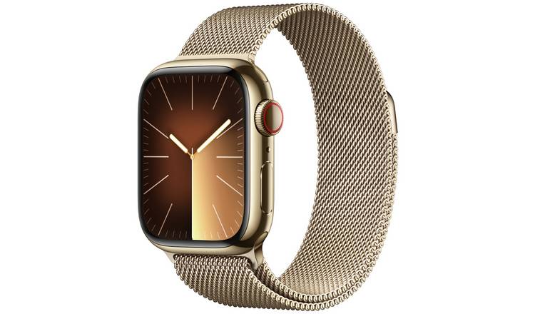 Buy Apple Watch Series 9 GPS+Cellular 41mm Gold Milanese Loop | Fitness ...