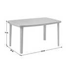 Buy Argos Home Rectangular 6 Seater Garden Table - Light Grey | Garden ...