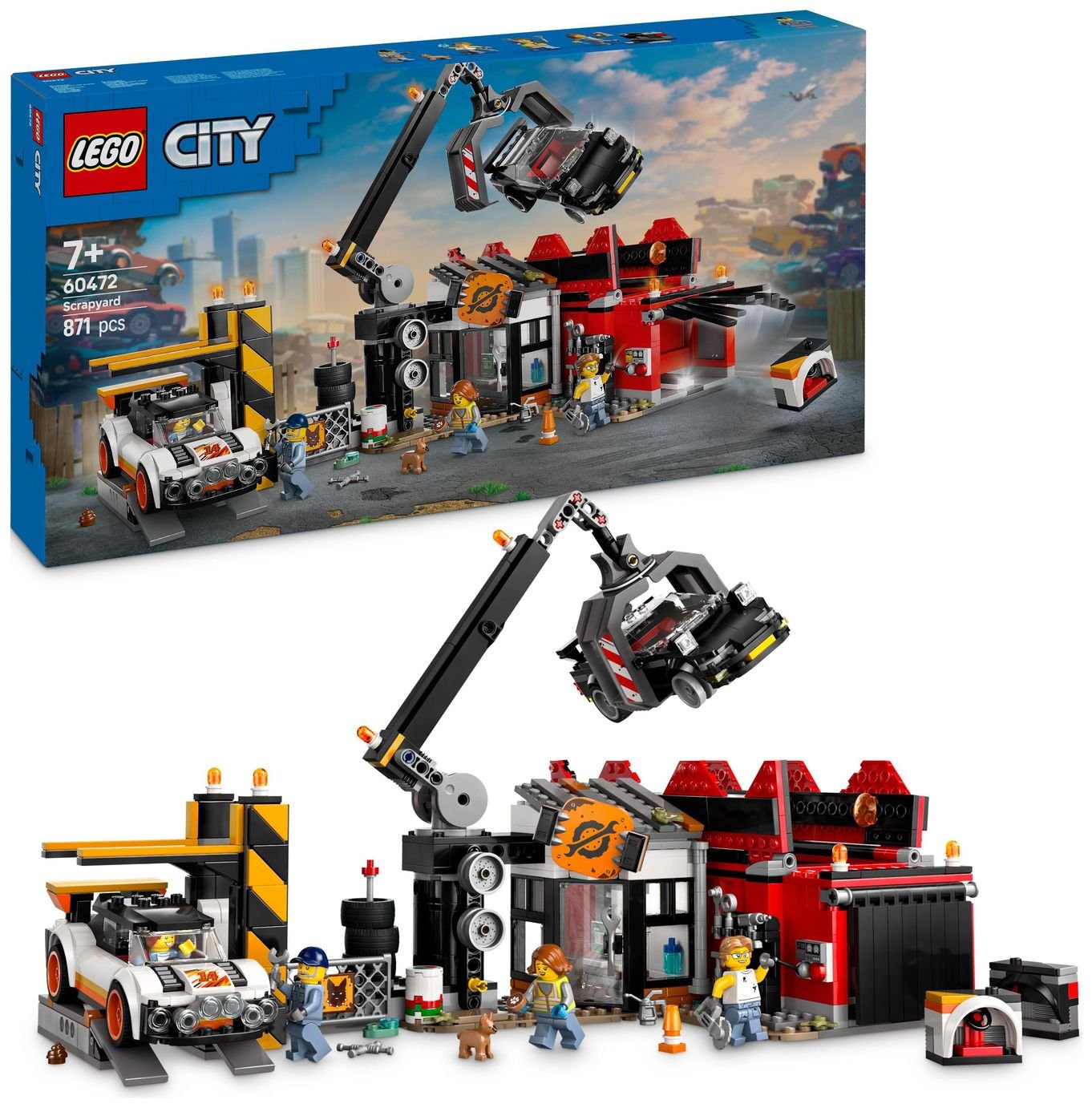 LEGO City Scrapyard with Cars, Building Toy Set 60472 (4467247) | Argos ...