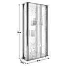 Buy Argos Home Stella 2 Door Glass Display Cabinet - White Gloss ...
