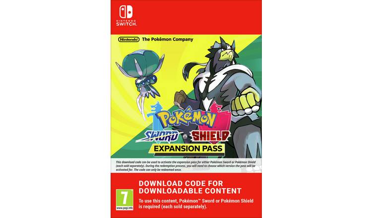Buy Pokemon Sword Or Shield Expansion Pass DLC Nintendo e shop cards Argos