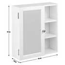 Buy Argos Home 1 Door Open Shelf Mirrored Cabinet | Bathroom wall ...