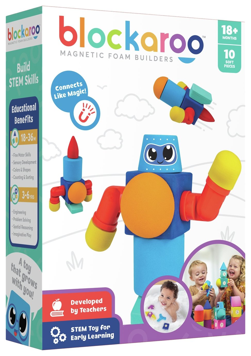 Blockaroo 10 Pieces Robot Magnetic Foam Blocks review | 9.4 / 10