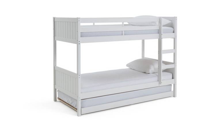 Bunk bed with pull out bed underneath store