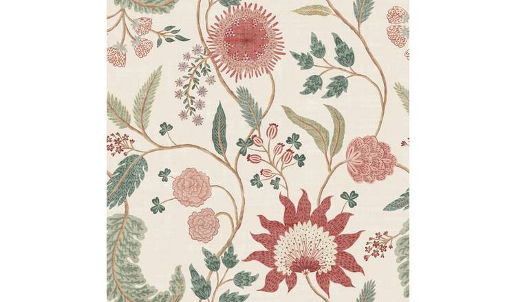 Buy Esselle Home Fable Trail Pink Wallpaper | Wallpaper | Argos