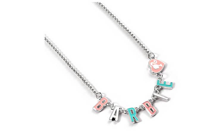Buy Barbie Pastel Enamel Letters Silver Coloured Chain Necklace ...