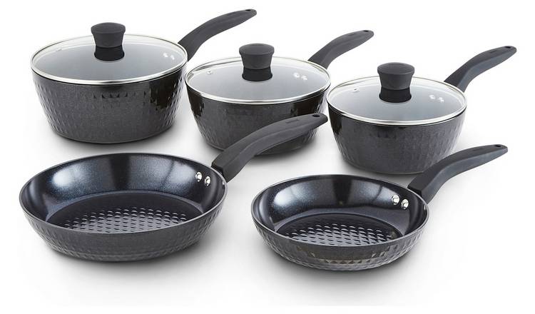 Buy Tower Diamo 5pc Pan Set | Frying pans and skillets | Argos