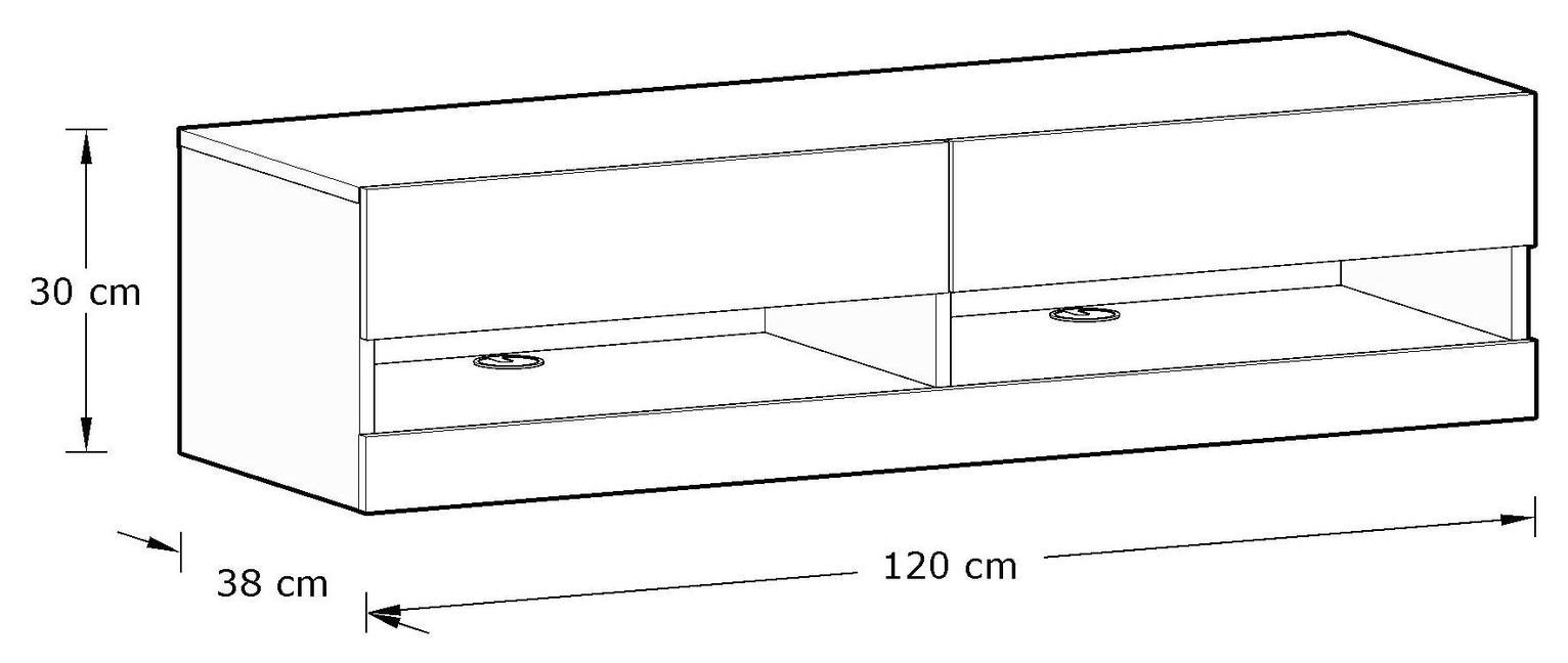 Buy GFW Leon 120cm LED Wall TV Unit - Anthracite | TV units and stands ...