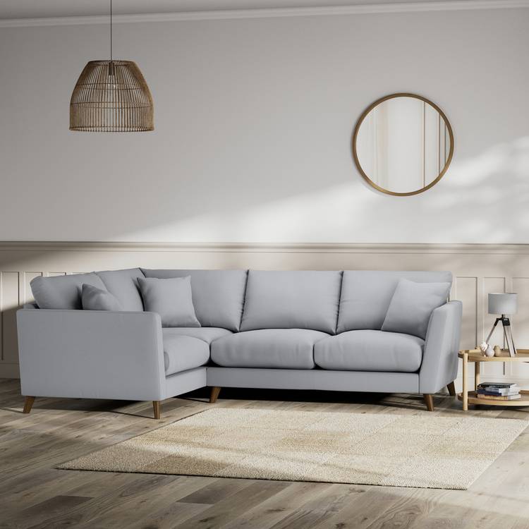 Buy Habitat Lomond Left Hand Corner Sofa - Grey - Dark Leg | Sofas | Argos