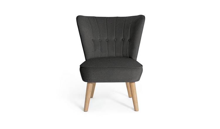 Buy Habitat Alexis Velvet Cocktail Chair Charcoal Armchairs Habitat