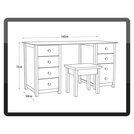 Buy Argos Home Scandinavia 8 Drw Dressing Table and Stool - Pine ...