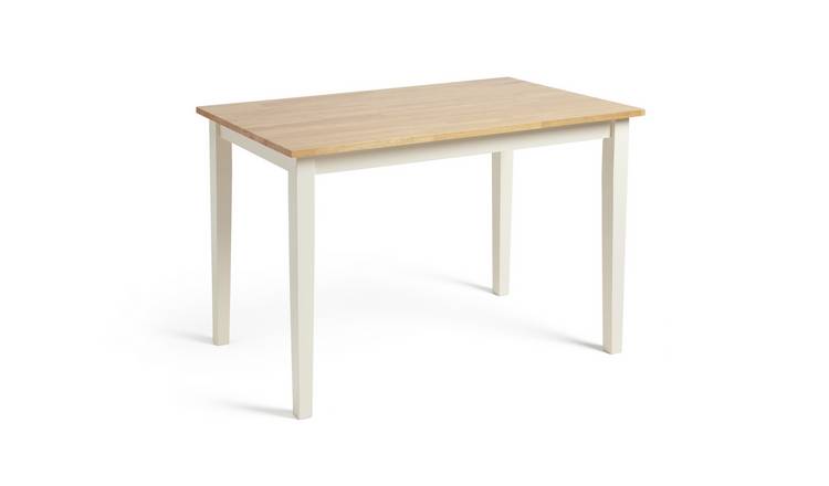Buy Habitat Chicago Solid Wood Dining Table - Off White | Dining tables ...