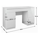 Buy Argos Home Jenson Double Pedestal Dressing Table White Gloss ...