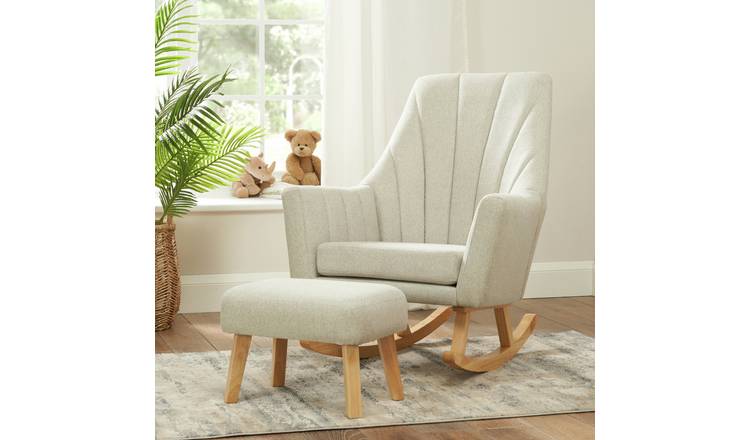 Buy Tutti Bambini Jonah Rocking chair and Stool Pepple - Grey | Nursing ...