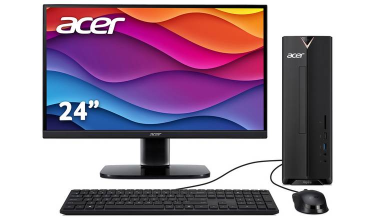 Buy Acer XC-840 Pen 8GB 256GB Desktop PC & 23.8in Monitor Bundle ...