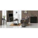 Buy Argos Home Matrix Glass Corner TV Unit - Black & Chrome | TV stands ...