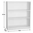 Buy Argos Home Maine Short Bookcase - White | Bookcases and shelving ...