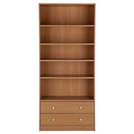 Buy Argos Home Maine 4 Shelf 2 Drawer Bookcase - Oak Effect | Bookcases ...