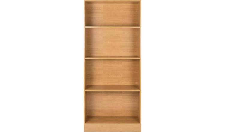 Buy Argos Home Maine 5 Shelf Wide Deep Bookcase - Oak Effect ...