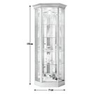 Buy Argos Home Glass Corner Display Cabinet -Light Oak Effect | Display ...