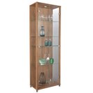 Buy Argos Home 2 Glass Door Display Cabinet - Light Oak Effect ...