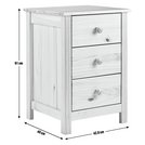 Buy Argos Home Scandinavia 3 Drawer Bedside Table - White | Bedside ...