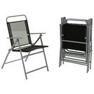 Buy Argos Home Atlantic 4 Seater Metal Patio Set -Black & Silver ...