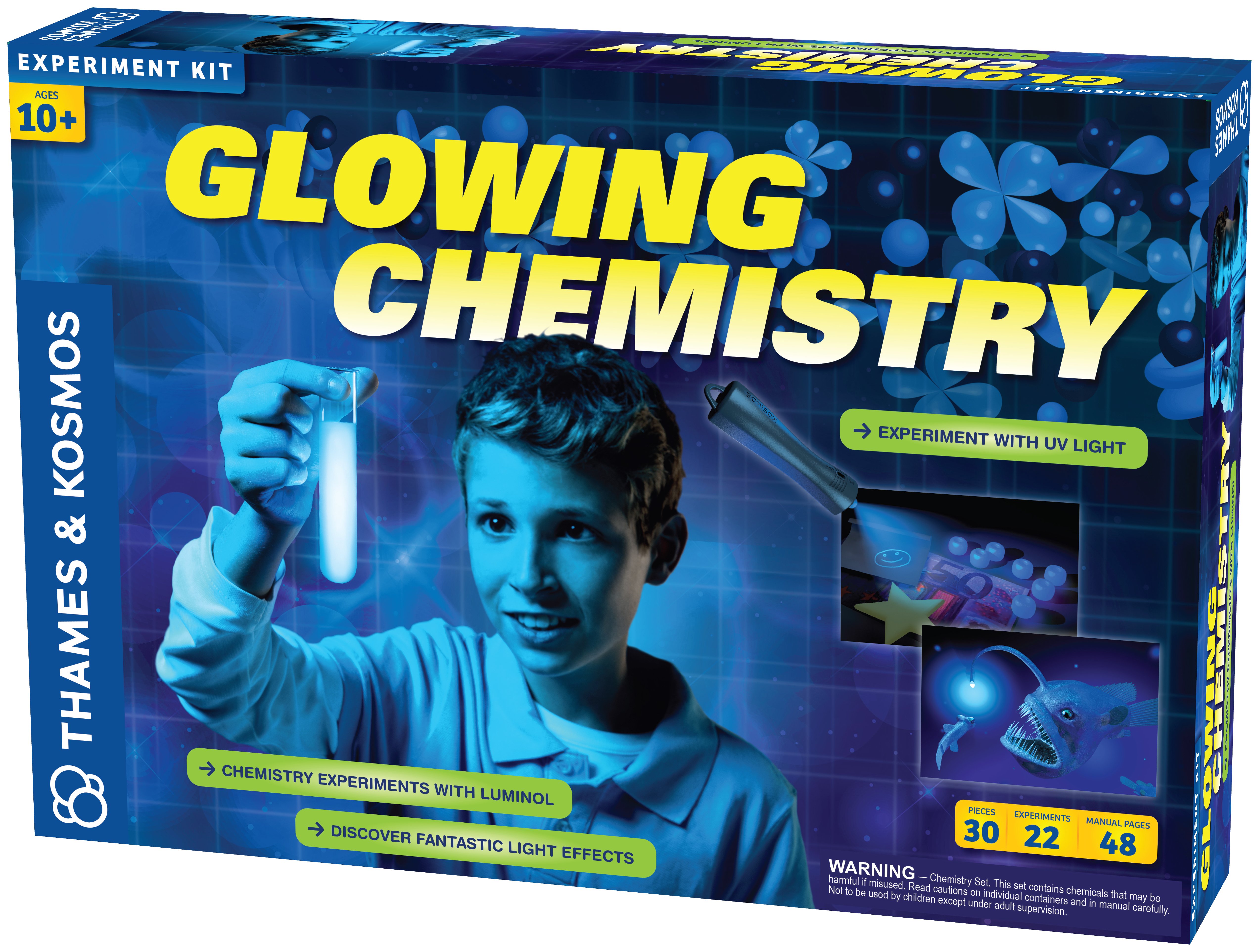 Thames and Kosmos Glowing Chemistry Experiment Kit. Review - Review Toys