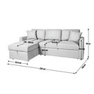 Buy Argos Home Reagan Left Corner Faux Leather Sofa Bed - Black | Sofa beds | Argos