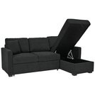 Buy Argos Home Reagan Right Corner Fabric Sofa Bed - Charcoal | Sofa beds | Argos