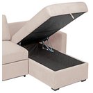 Buy Argos Home Reagan Right Corner Fabric Sofa Bed - Natural | Sofa beds | Argos