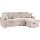 Buy Argos Home Reagan Right Corner Fabric Sofa Bed - Natural | Sofa beds | Argos