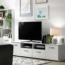 Buy Habitat Hayward 2 Door TV Unit - Black Gloss | TV units and stands | Argos