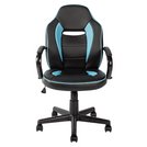 Buy Argos Home Faux Leather Mid Back Gaming Chair - Blue & Black ...