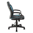 Buy Argos Home Faux Leather Mid Back Gaming Chair - Blue & Black ...