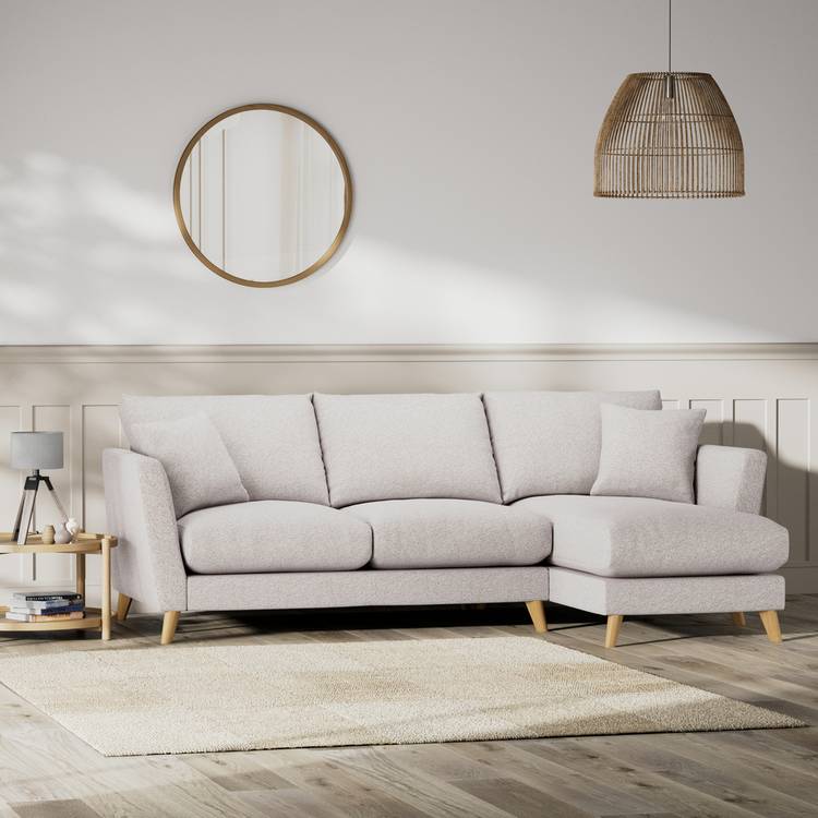 Buy Habitat Lomond Right Hand Corner Sofa - Natural - Ash Leg | Sofas ...