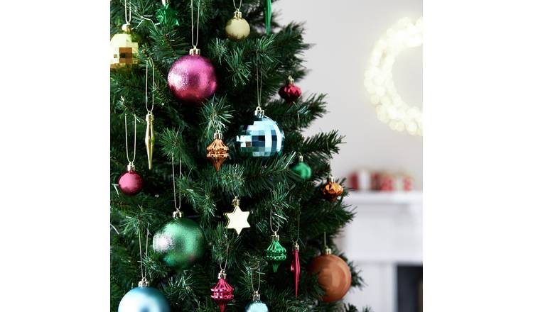 Buy Argos Home Pack Of 49 Christmas Baubles - Multicoloured | Christmas ...