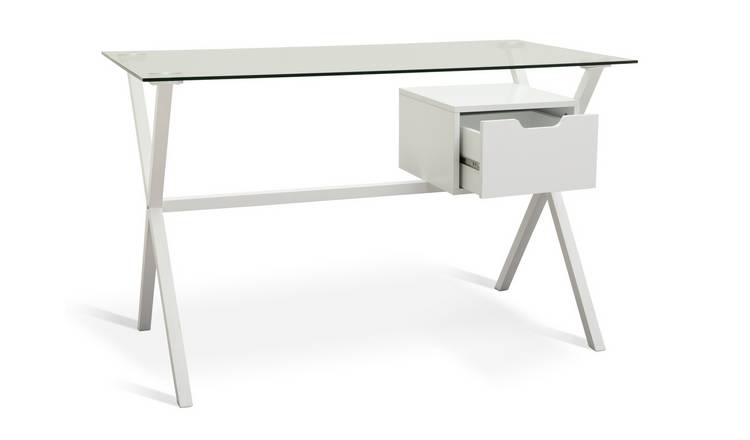 Buy Habitat Dria 1 Drawer Office Desk White Desks Habitat