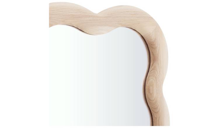 Buy Habitat Full length Wavy Wall Mirror - Wood - 150x55cm | null | Argos