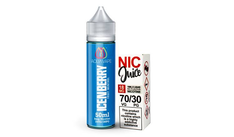 Buy Aqua Vape Shortfills with Nicotine Shot - Classic Icenberry | E ...