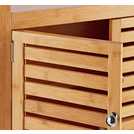 Buy Argos Home Wood Effect Top Trolley with Basket | Kitchen trolleys ...