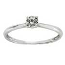 Buy Revere 9ct White Gold 4mm Cubic Zirconia Solitaire Ring - Q ...