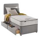 Buy Silentnight Pavia Comfort 2 Drawer Grey Divan - Single | Divan beds ...