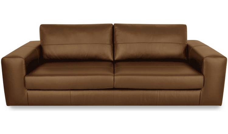 Buy Habitat Daly Leather Wide Arm 4 Seater Sofa Tan Sofas Argos