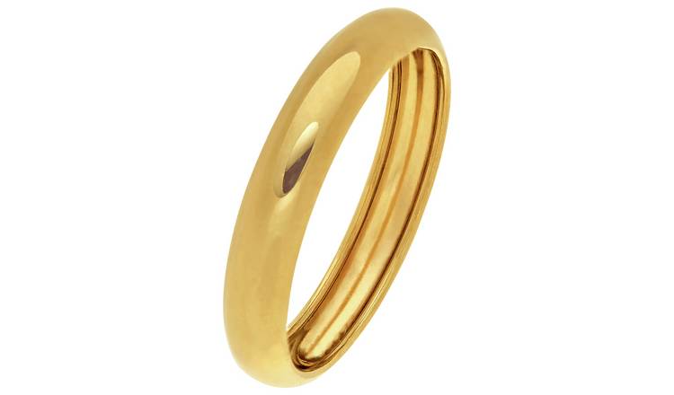 Buy Revere 9ct Gold Rolled Edge Wedding Ring - T | Womens rings | Argos