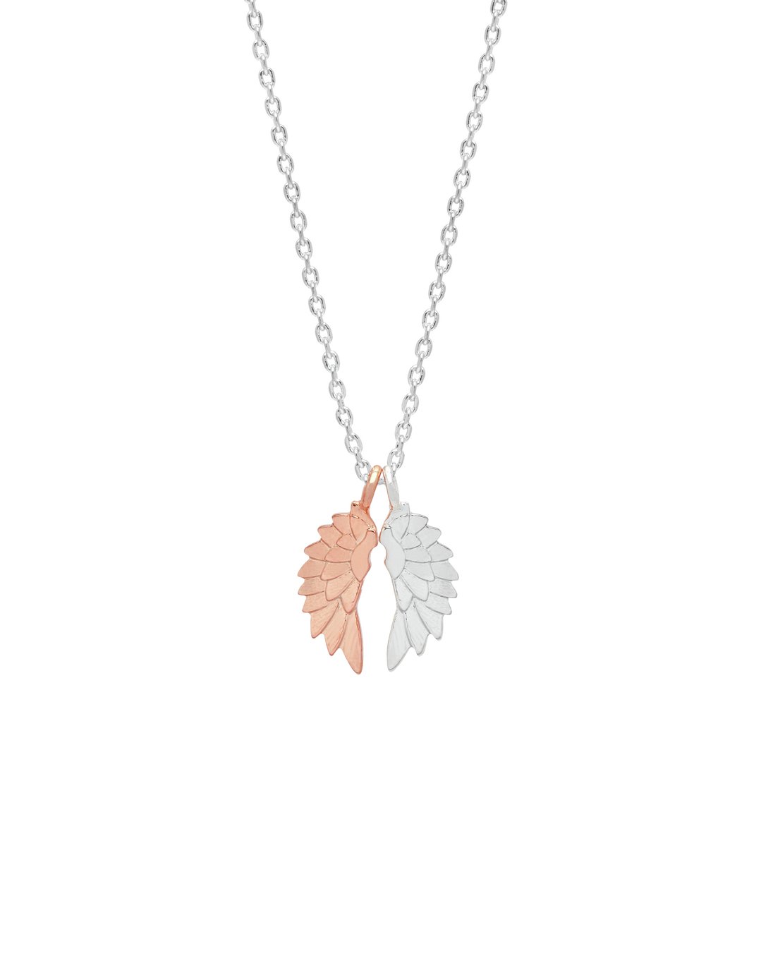 Amelia Grace Silver and Rose Gold Plated Angel Wings Pendant review | 9 ...